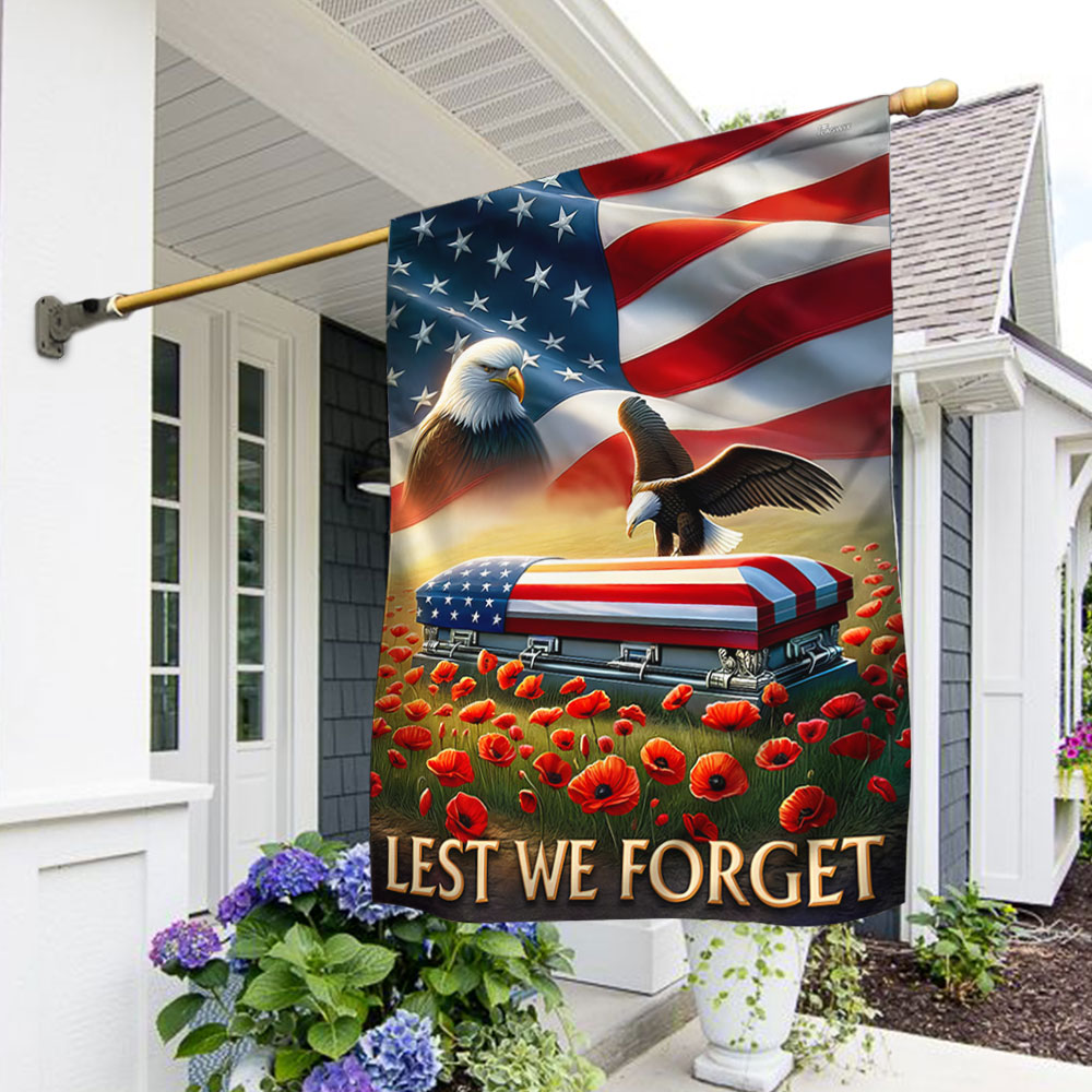 Lest We Forget Memorial Day American Flag, Veterans Day Flag – Flagwix