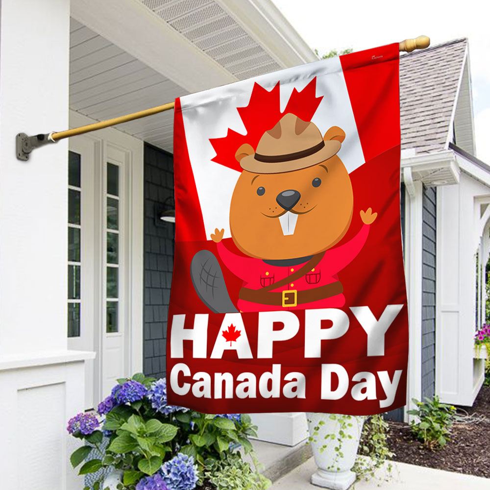 Happy Canada Day Beaver Flag – Flagwix