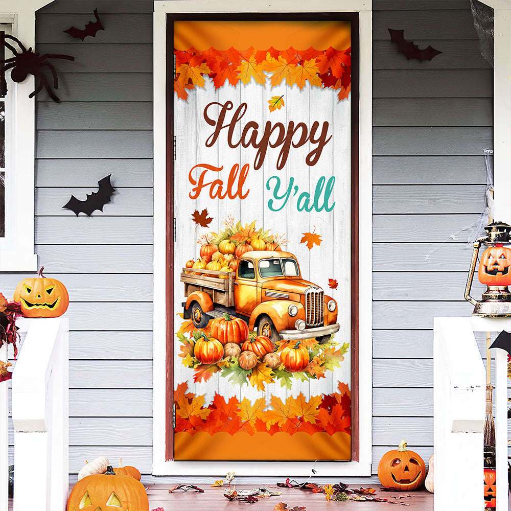 Happy Fall Y'all Pumpkins Truck Door Cover – Flagwix