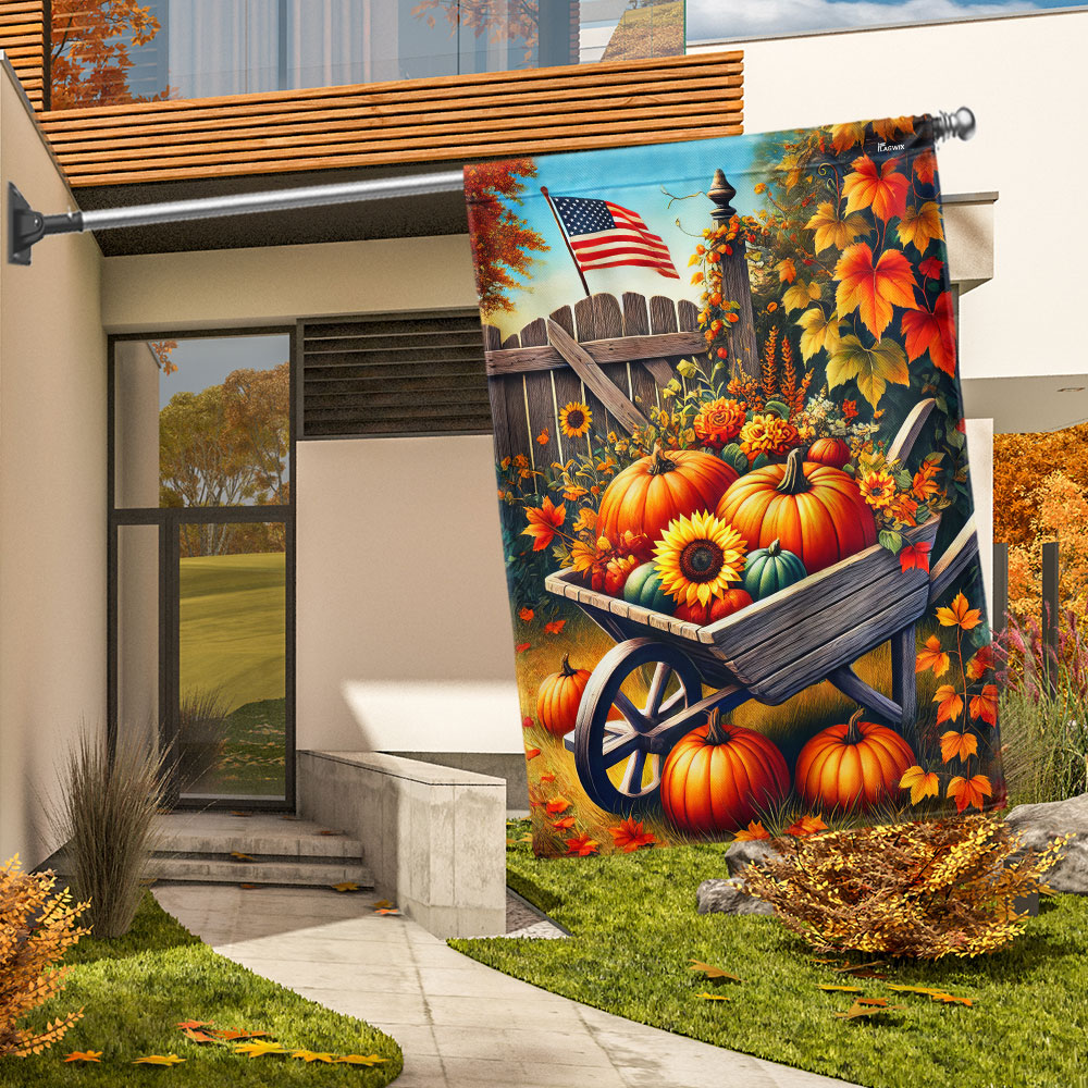 Happy Fall Thanksgiving Pumpkin Flag – Flagwix