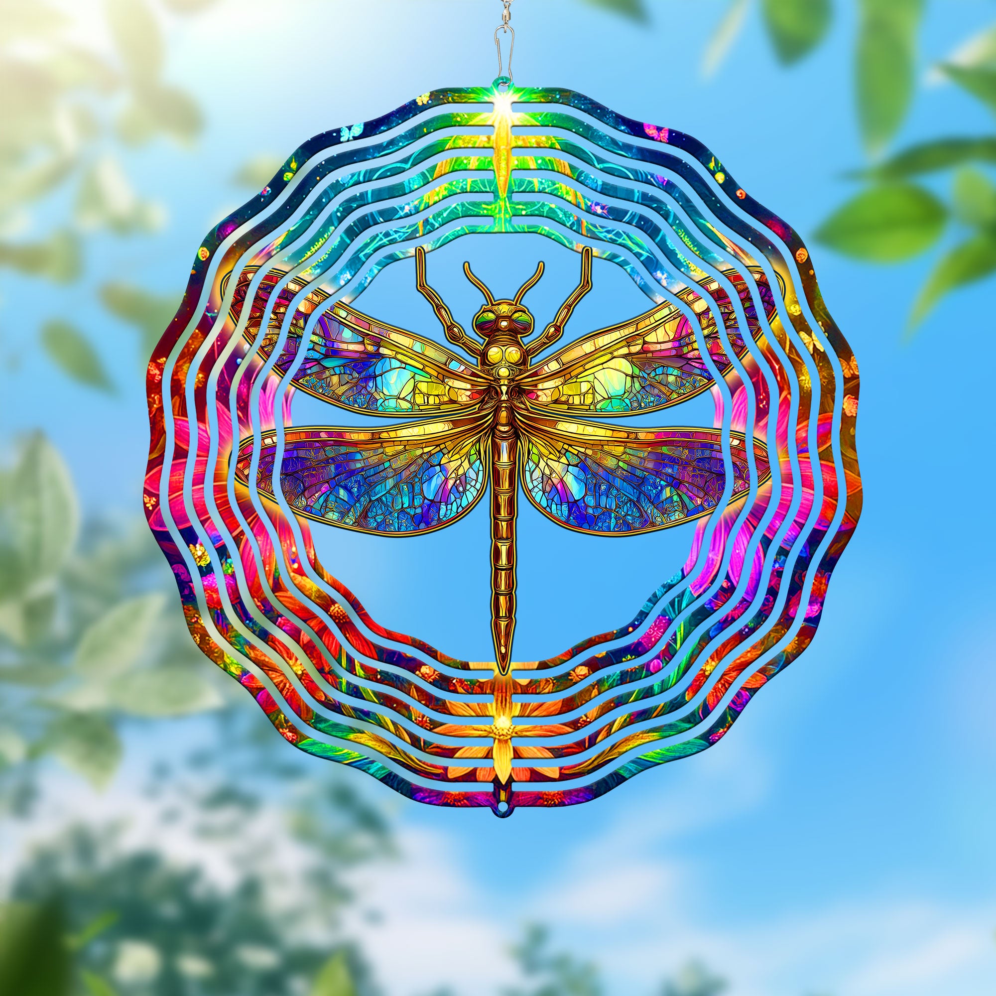 Colorful Dragonfly Spring Wind Spinner TQN4607WS – Flagwix