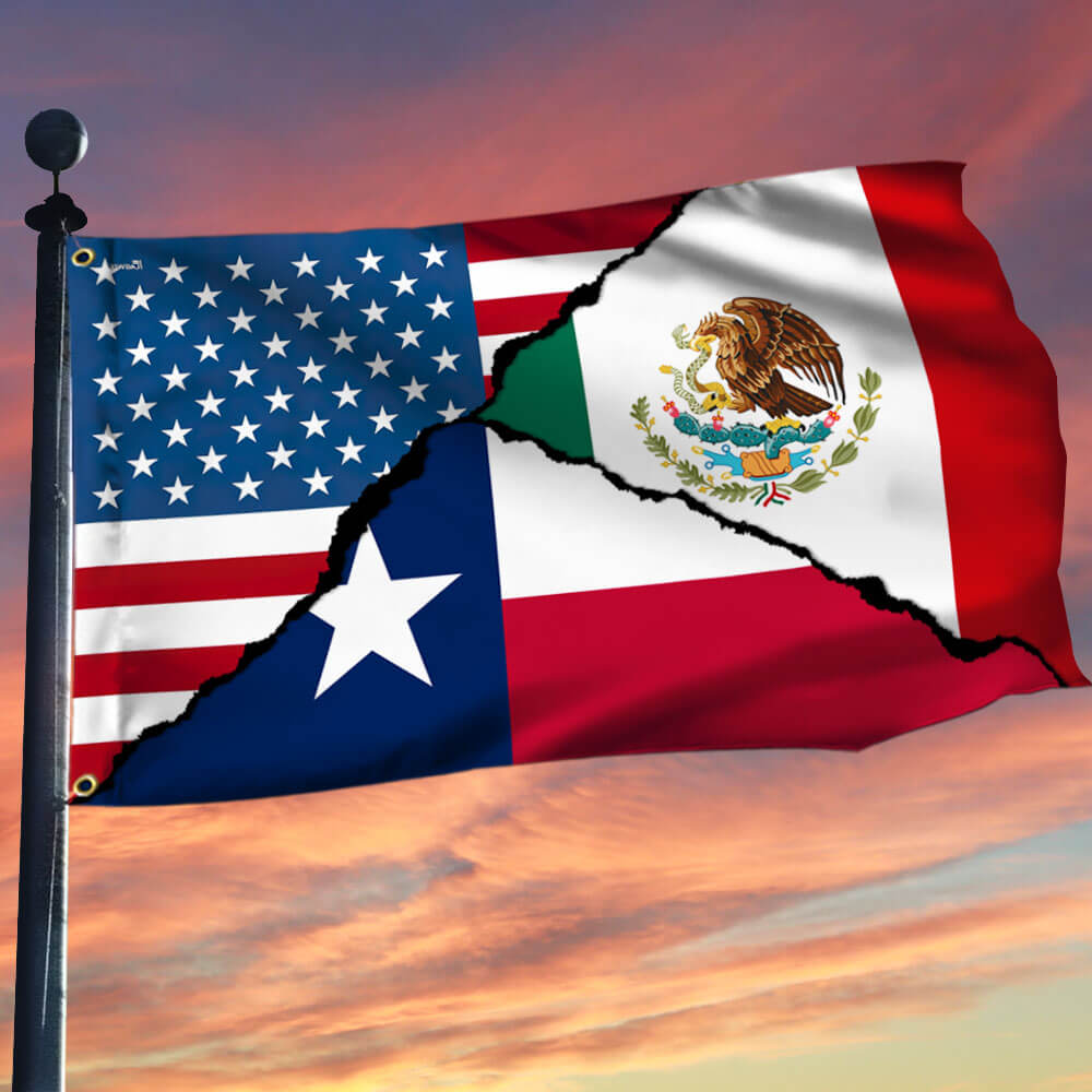 American Mexican Texas Grommet Flag – Flagwix