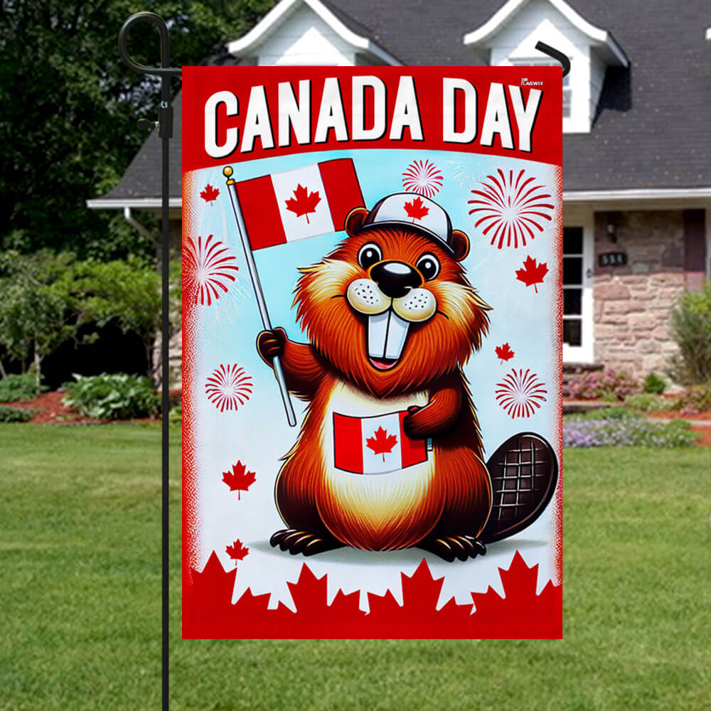 Happy Canada Day Beaver Flag – Flagwix