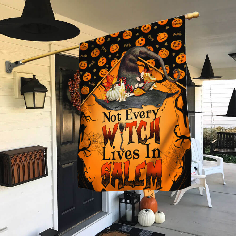 Halloween Witch Not Every Witch Lives in Salem Flag – Flagwix