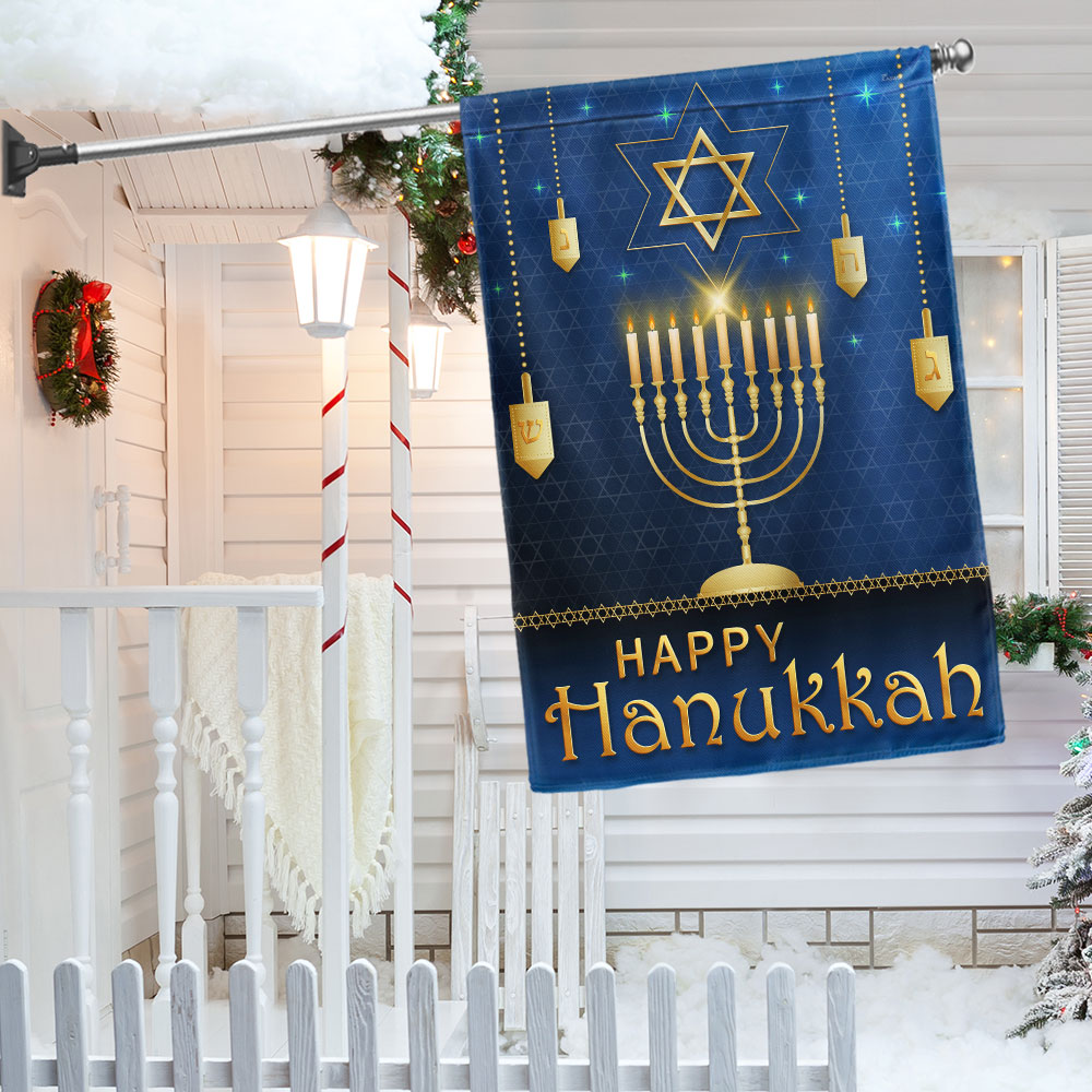 Happy Hanukkah Flag Holly Holly LNT787F – Flagwix