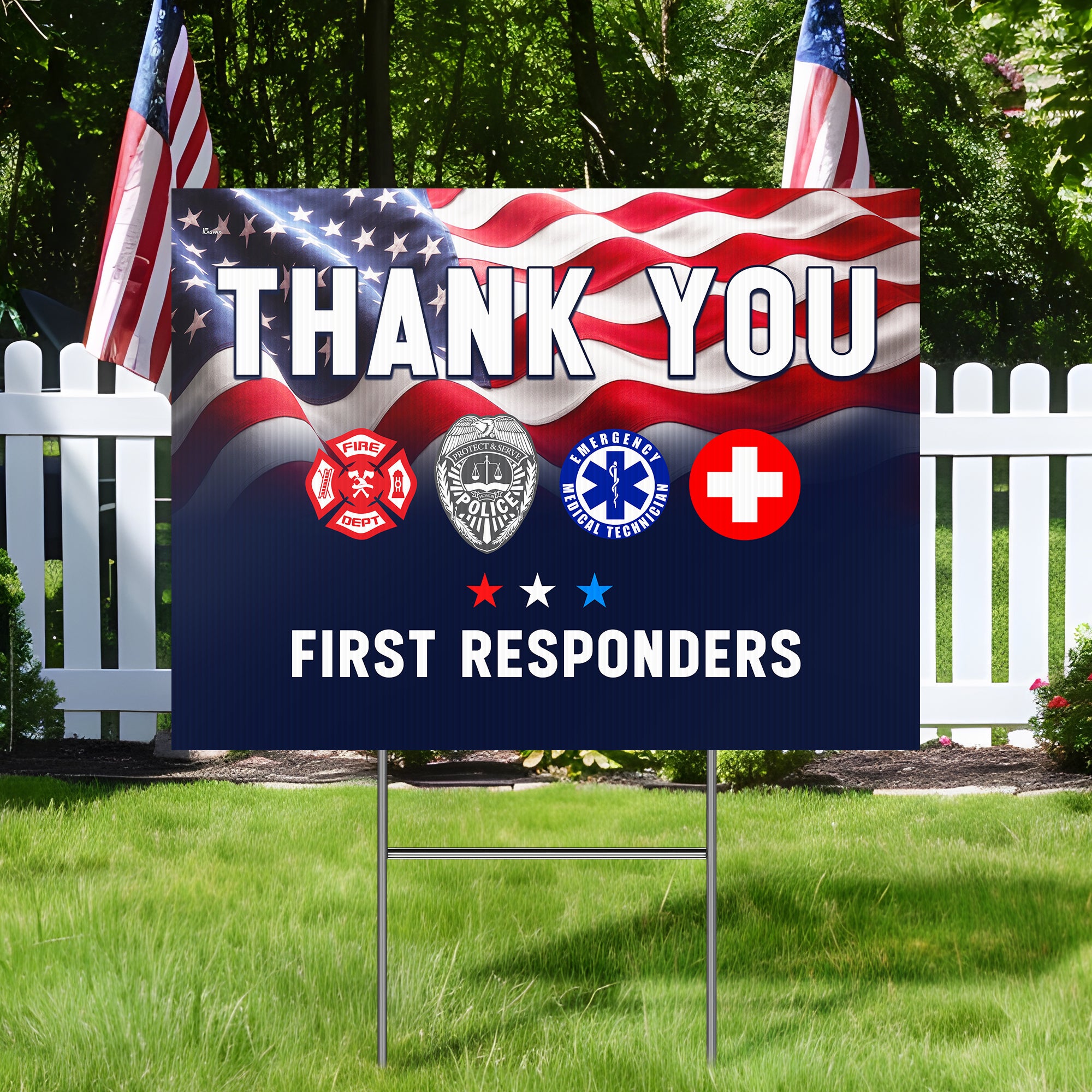 First Responder Thank You Yard Sign – Flagwix