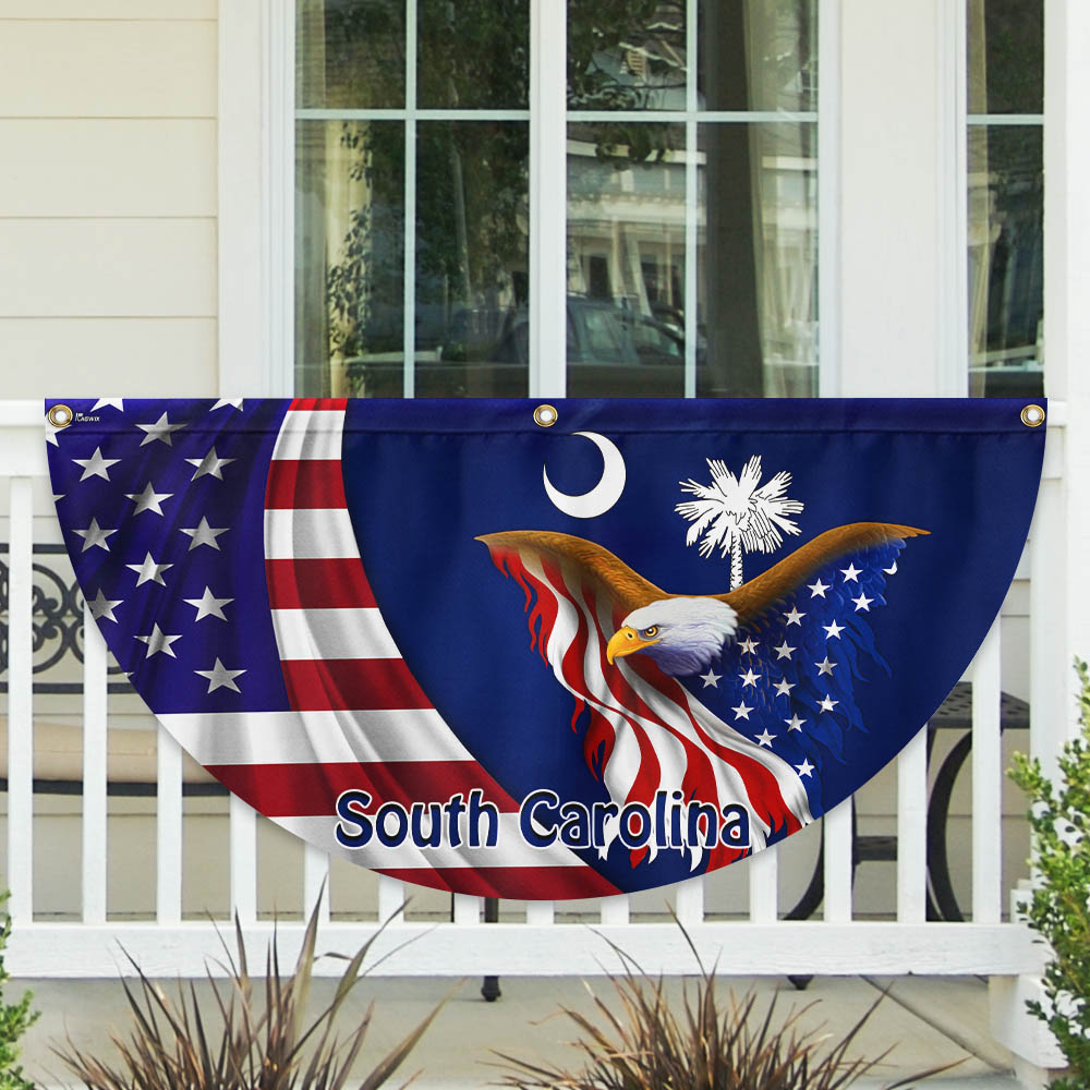South Carolina Eagle Non-Pleated Fan Flag – Flagwix