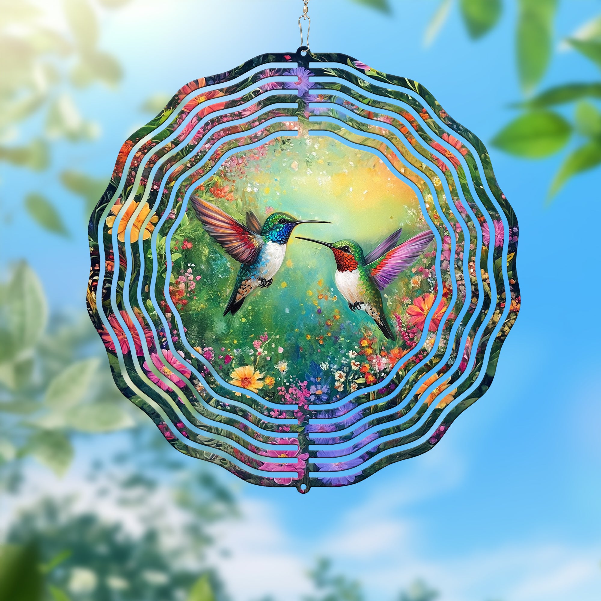 Hummingbird Spring Flower Wind Spinner – Flagwix