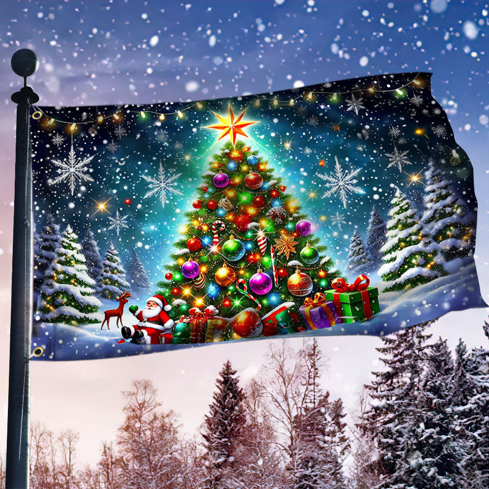 Christmas Tree Merry Christmas Grommet Flag – Flagwix