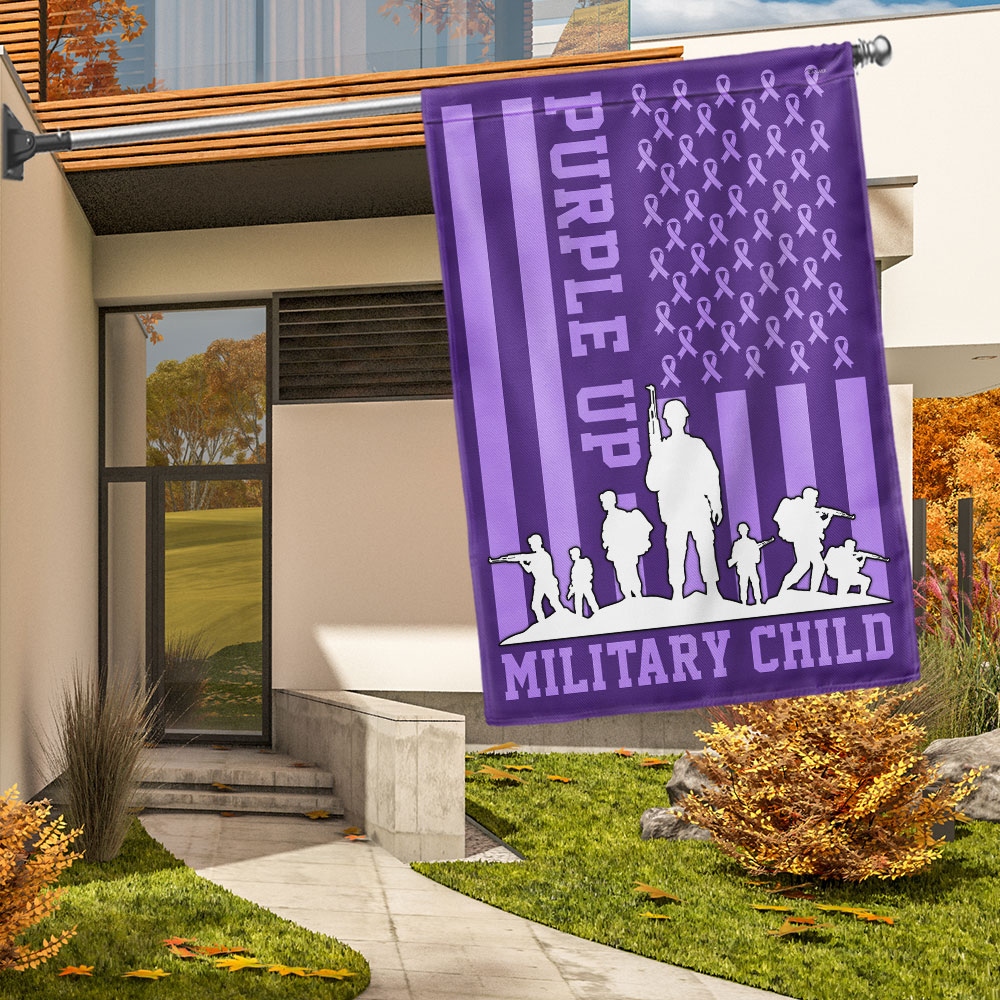 Veterans Day Flag, Purple Up Military Child Flag – Flagwix