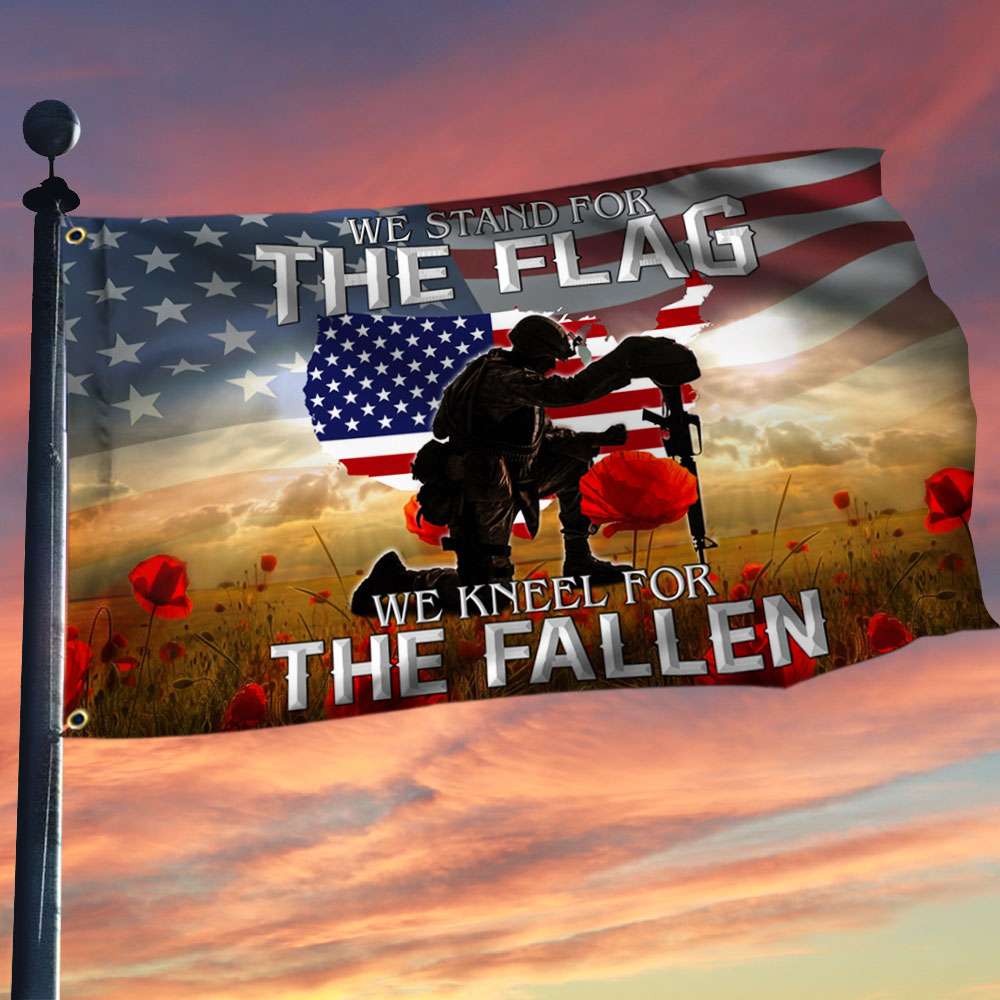 Veterans Day Flag Flag We Kneel For The Fallen American Flag – Flagwix