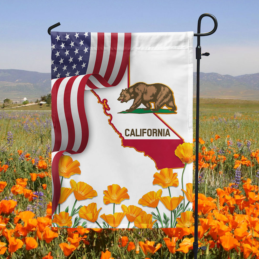 California State With California Poppy Flag MLN1111Fv4 – Flagwix