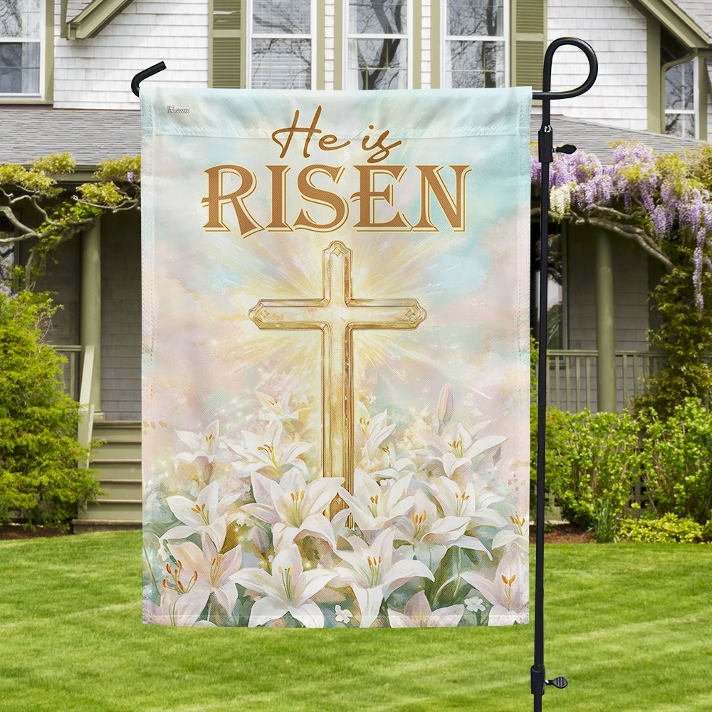 Easter Day Religious Cross Christian Flag He Is Risen Flag – Flagwix