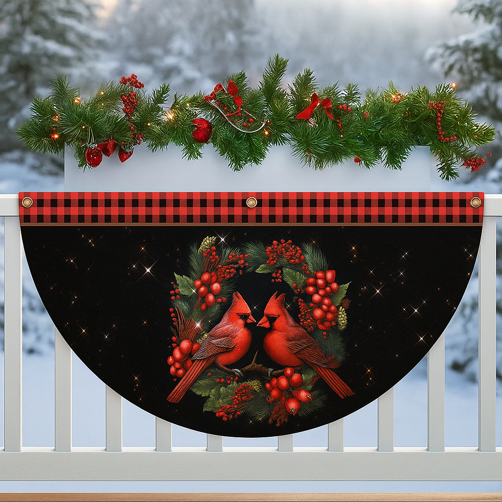 Cardinal Merry Christmas Non-Pleated Fan Flag – Flagwix