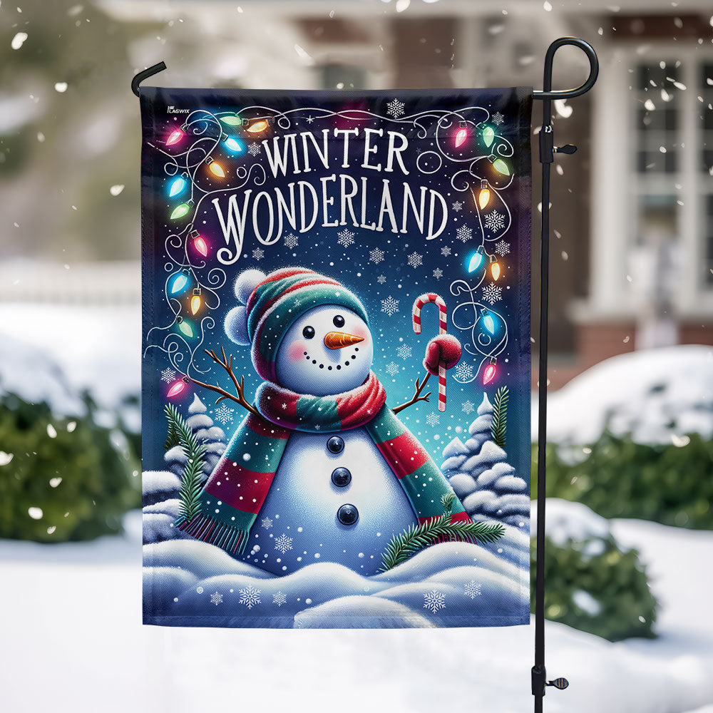 Snowman Winter Wonderland Christmas Flag – Flagwix