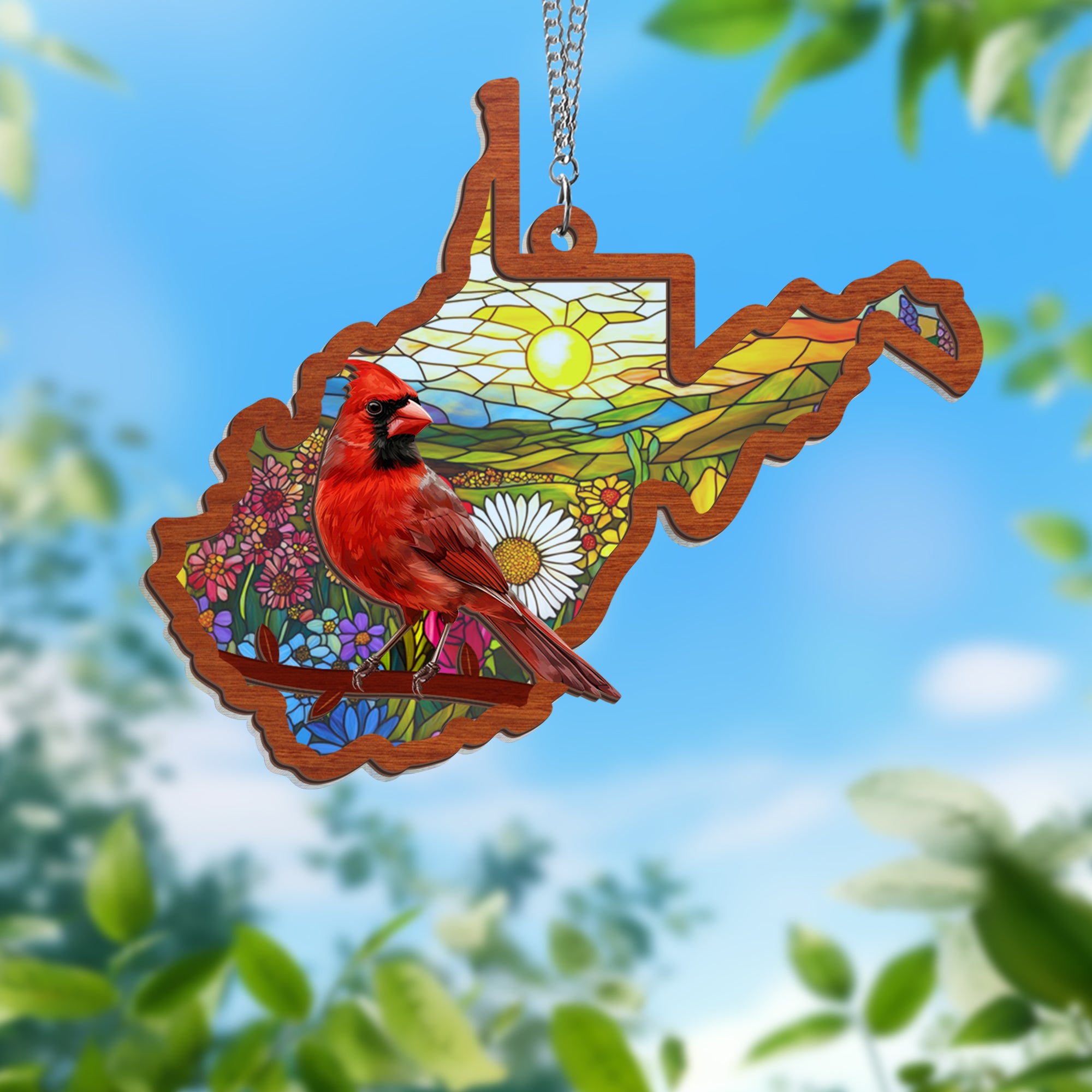 West Virginia Map 2 Layered Hanging Suncatcher – Flagwix