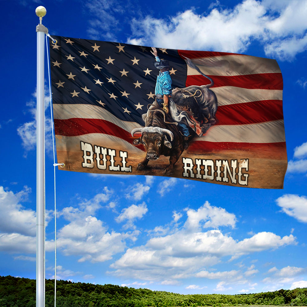 Bull Riding Grommet Flag – Flagwix