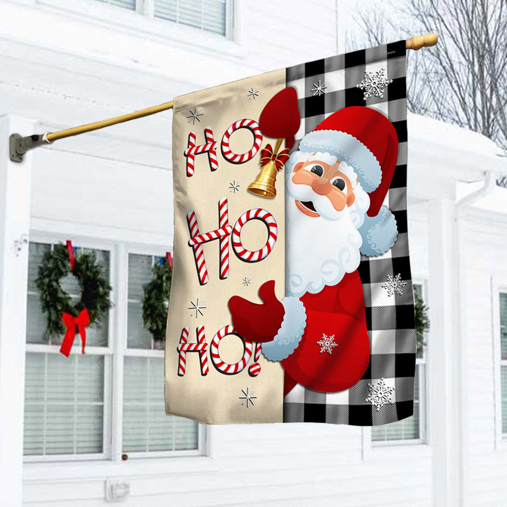 Christmas Santa Claus Welcome Home Ho Ho Ho Flag – Flagwix
