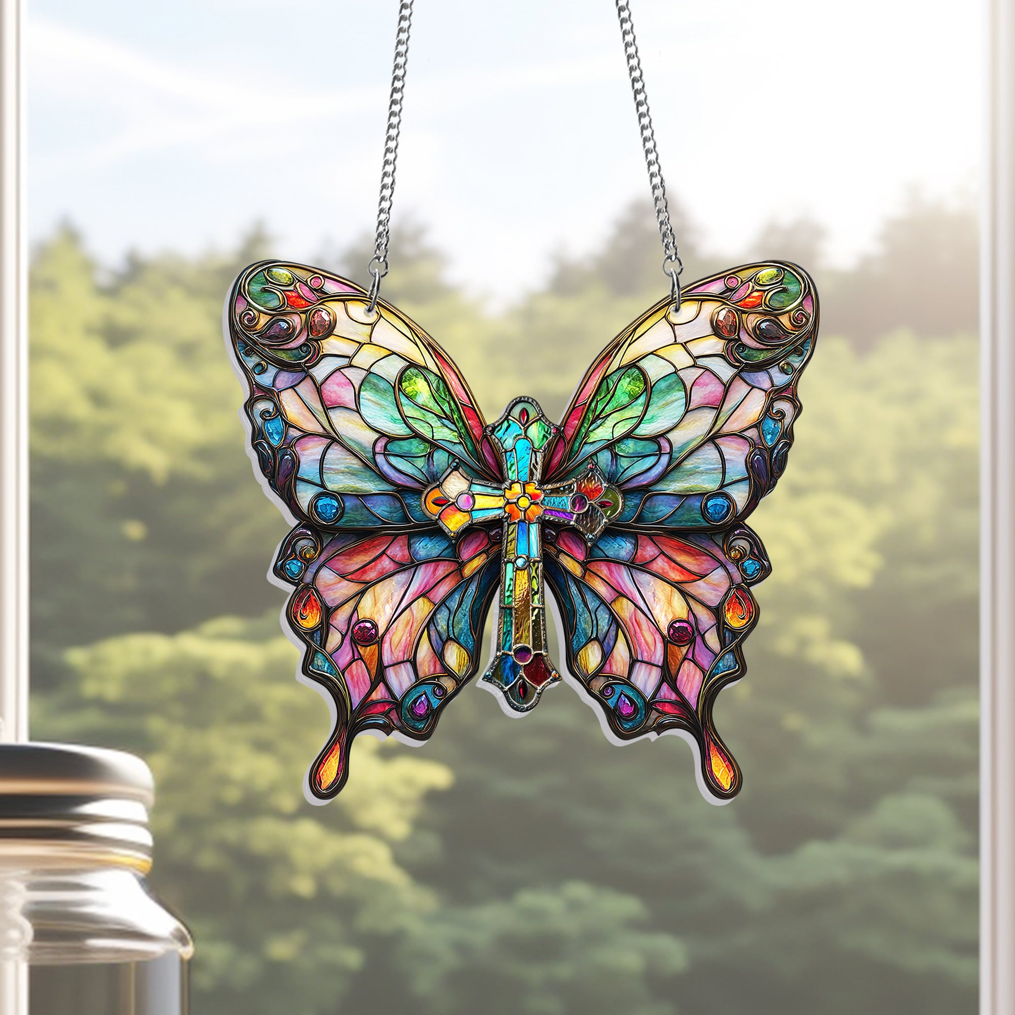 Christian Butterfly Acrylic Suncatcher Hanging – Flagwix