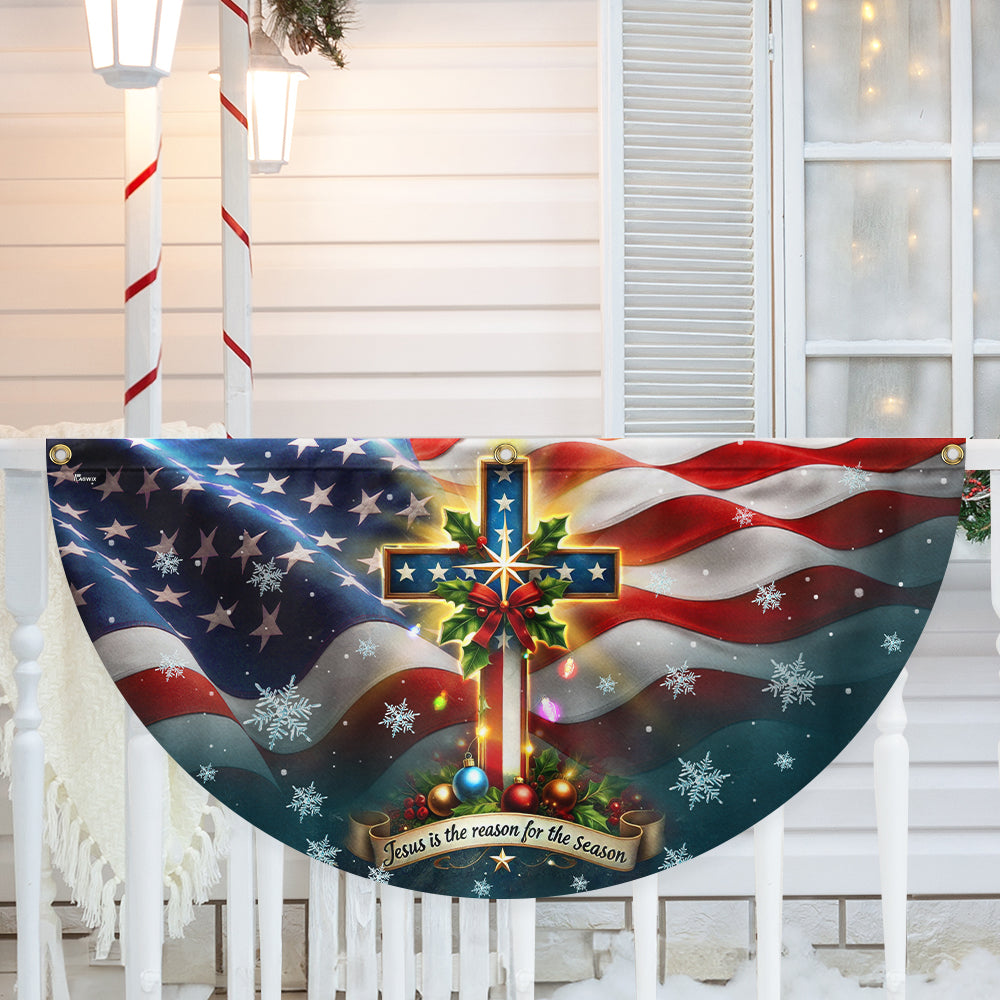 Christian Cross Christmas Jesus Is The Reason For The Season Non-Pleat ...