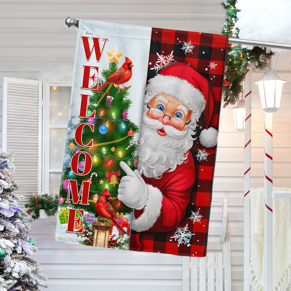 Christmas Santa Claus Welcome Home Flag – Flagwix