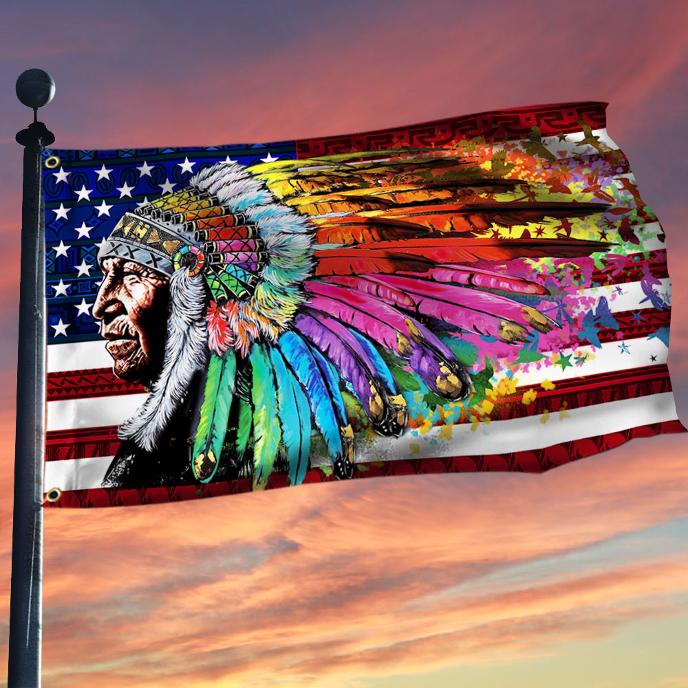 Native American Grommet Flag America Indians History – Flagwix