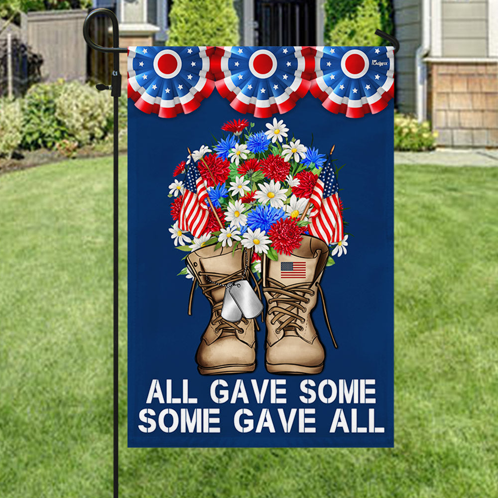 Flagwix American Flag Memorial Day Military Boots Veteran All Gave Som