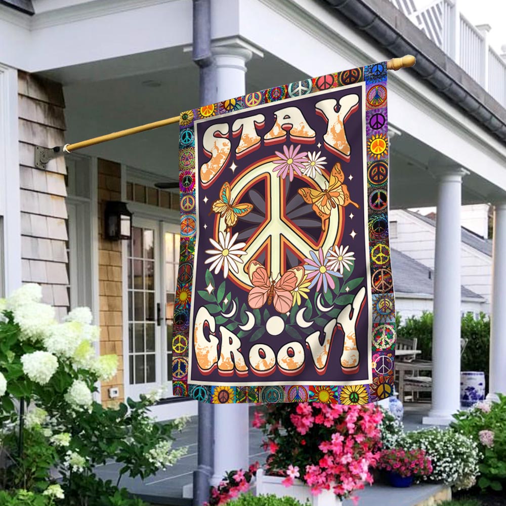 Stay Groovy Hippie Flag – Flagwix
