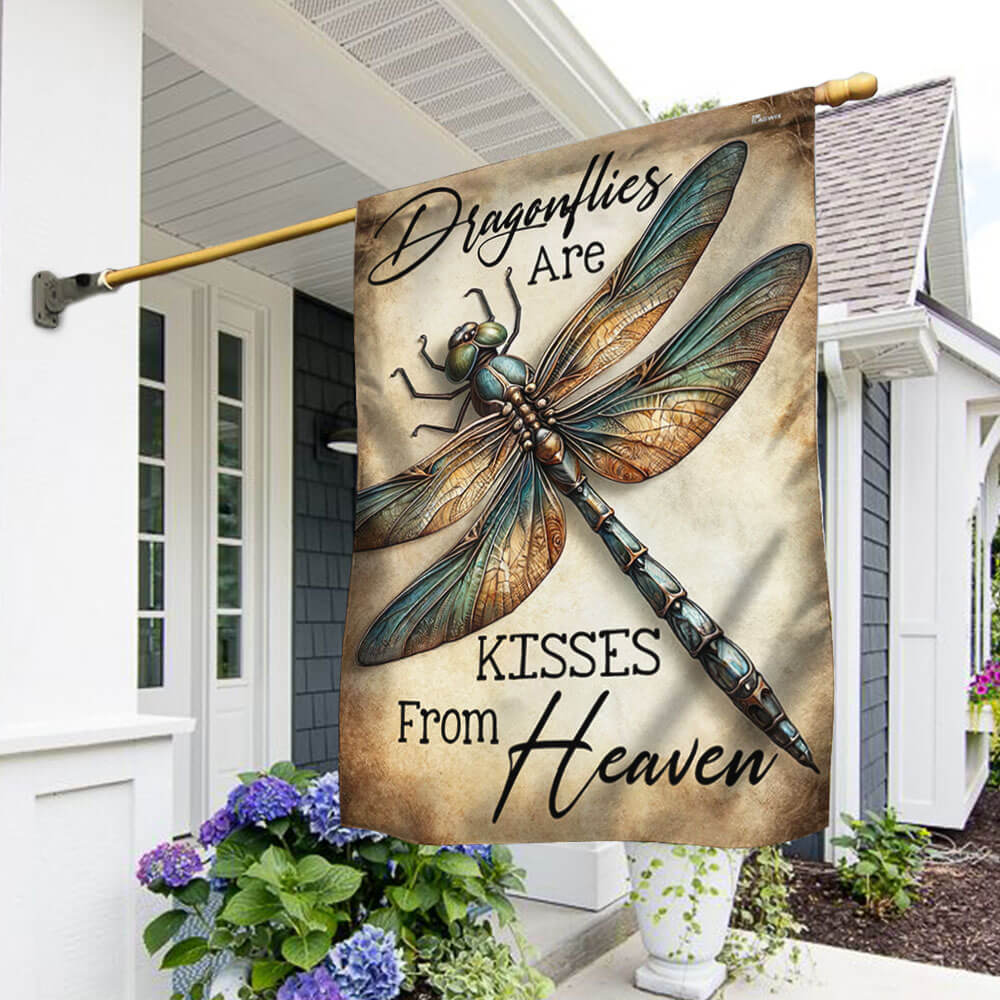 Dragonfly Vintage Flag Dragonflies Are Kisses from Heaven – Flagwix