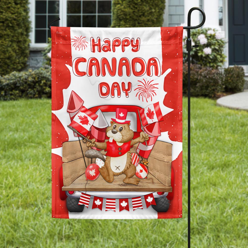 Happy Canada Day Beaver Canadian Flag – Flagwix