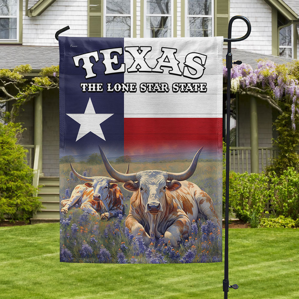 Texas Longhorn The Lone Star Flag - state flag – Flagwix