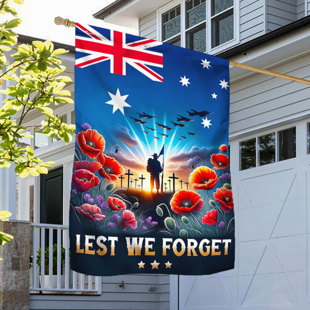FLAGWIX Australian Veteran Anzac Day Lest We Forget Flag – Flagwix
