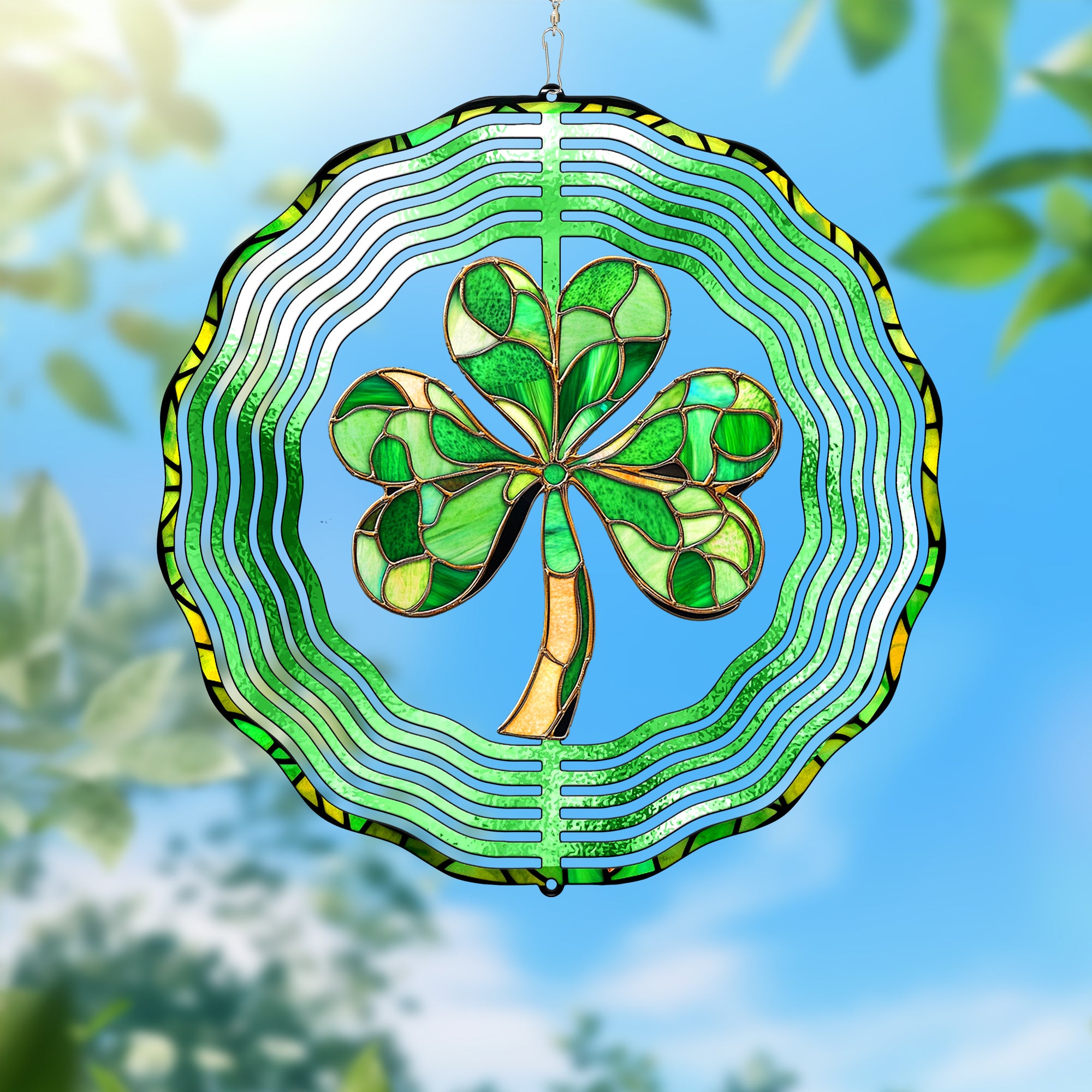 Irish Shamrock Wind Spinner – Perfect for St. Patrick’s Day Decor – Flagwix