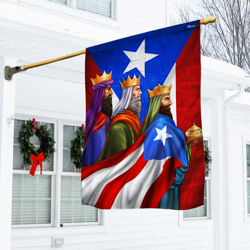 Three Kings Puerto Rico Epiphany Feliz dia de Reyes Flag – Flagwix