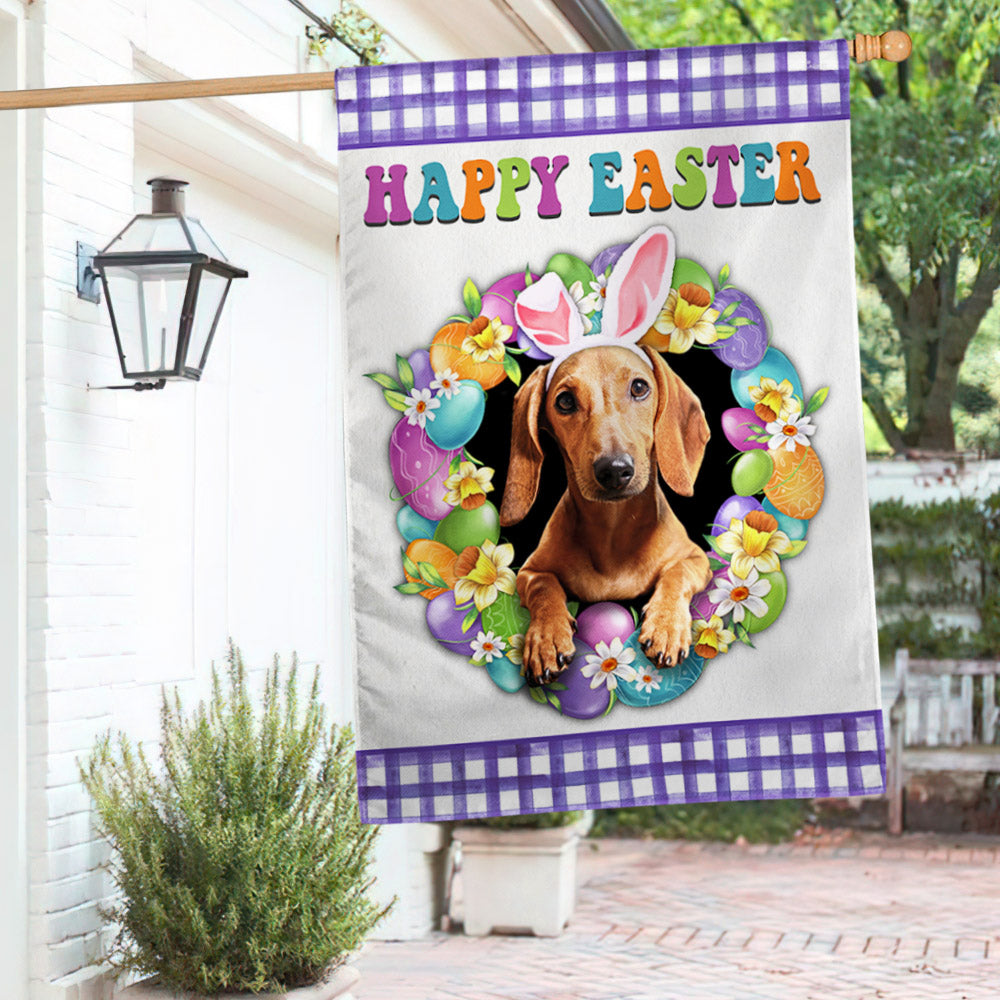 Dachshund Dog Happy Easter Flag TQN985Fv2 – Flagwix