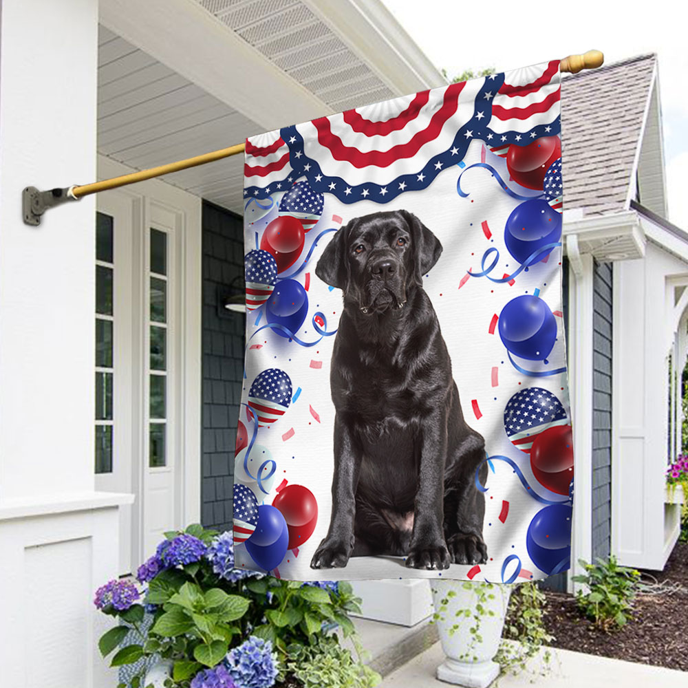 Patriotic Black Labrador Retriever Dog 4th Of july Independence Day Fl ...