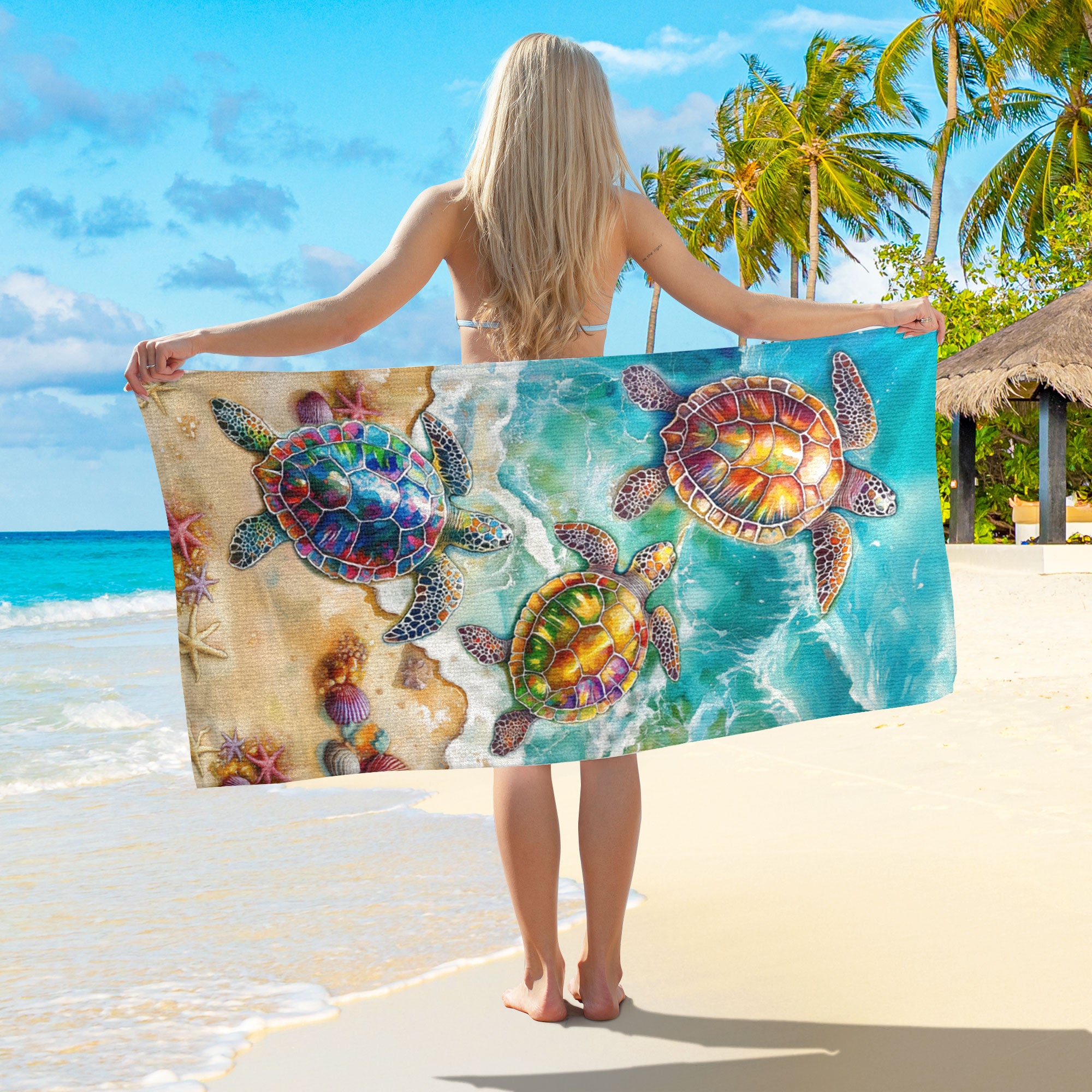 Beach Towel with Sea Turtle – Flagwix