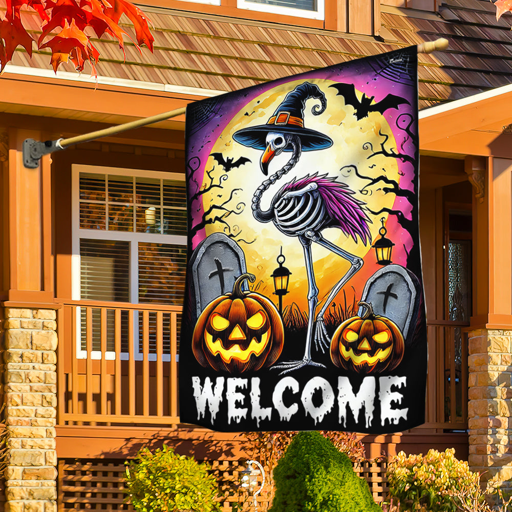 Halloween Flamingo Witch Pumpkin Flag TQN3843F – Flagwix