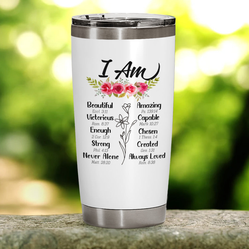 I Am Christian Inspiration Gift 20oz Tumbler – Flagwix