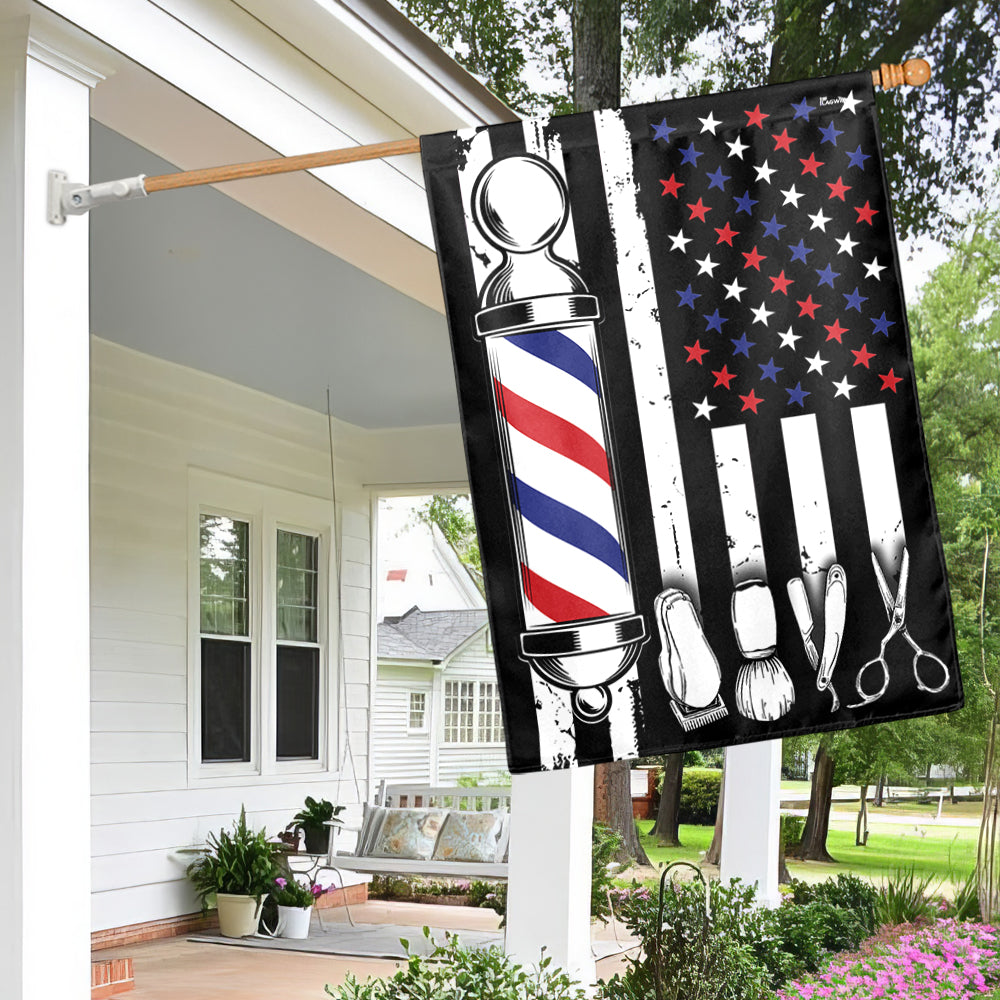 Barber Flag American Flag Barbershop Flag 3-Day Shipping – Flagwix