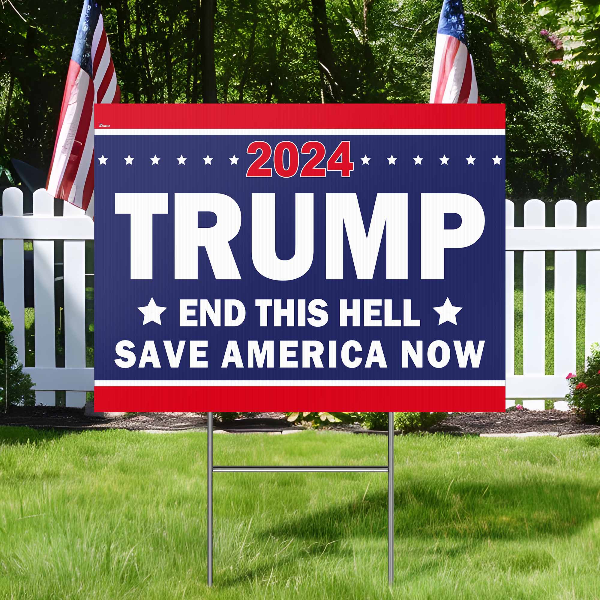 Trump 2024 Save America Now, Trump Yard Sign – Flagwix