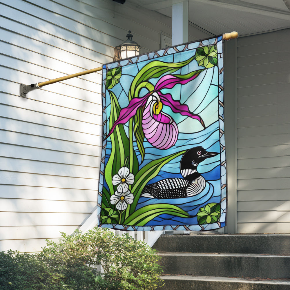 Lady's Slipper Flower and Loon Flag – Flagwix