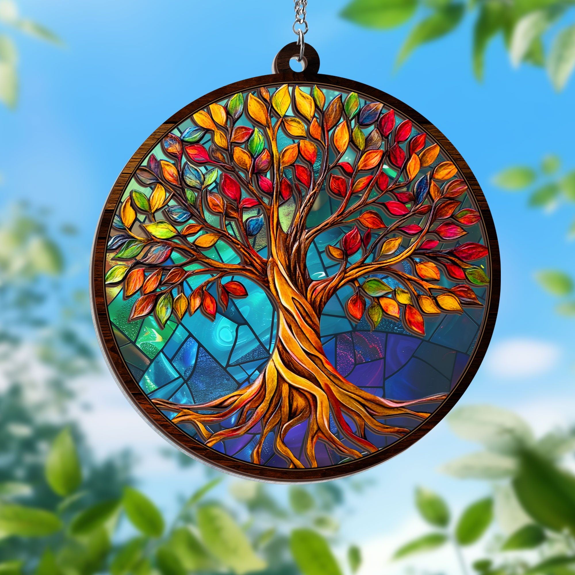 Tree Of Life 2 Layered Hanging Suncatcher – Flagwix