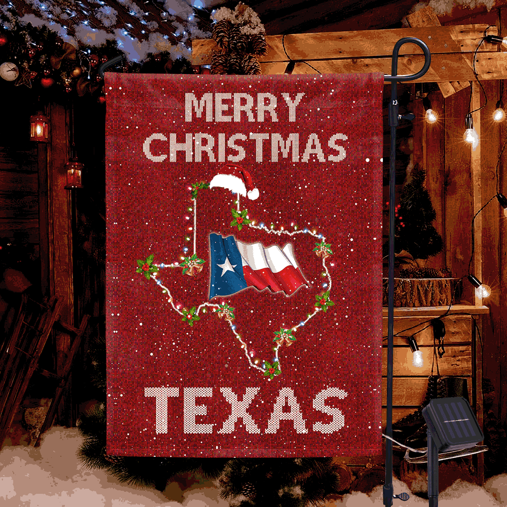 Texas Flag Christmas Texas LED Garden Flag – Flagwix