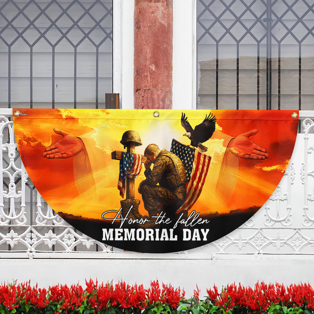 Honor The Fallen Memorial Day Non-Pleated Fan Flag – Flagwix
