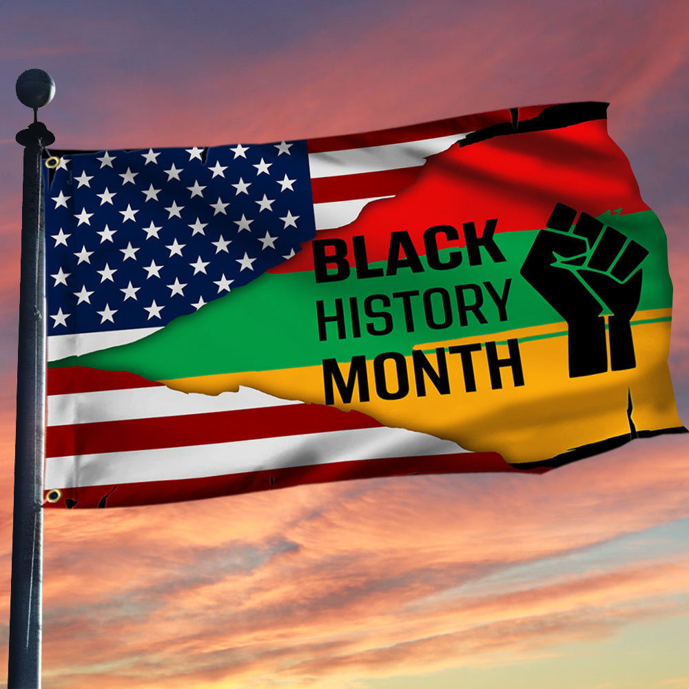 African American Grommet Flag Black History Month – Flagwix