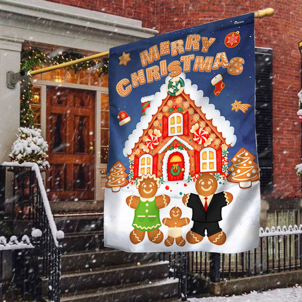 Gingerbread Merry Christmas Flag – Flagwix