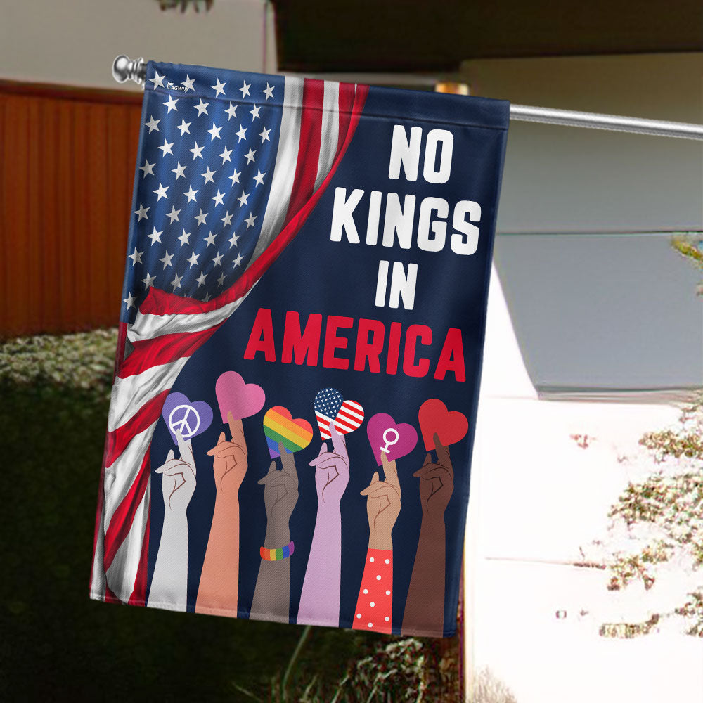 Flagwix American Flag - No Kings in America Flag