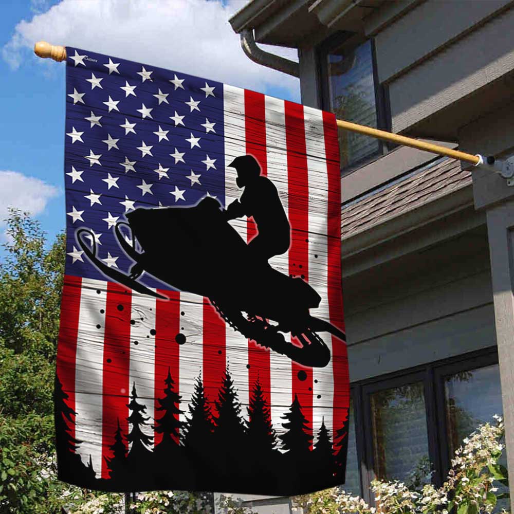 Snowmobile American Flag – Flagwix