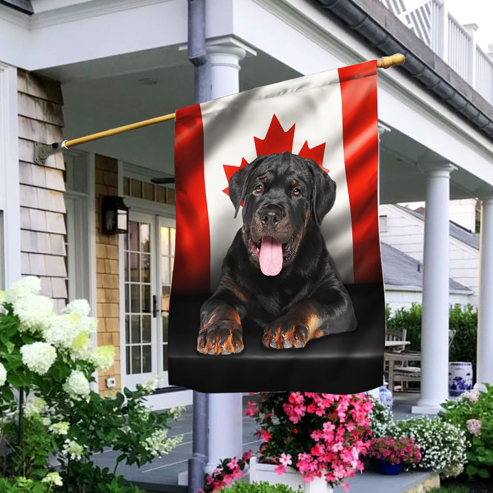 Rottweiler Dog Canadian Flag QNN557Fv3 – Flagwix